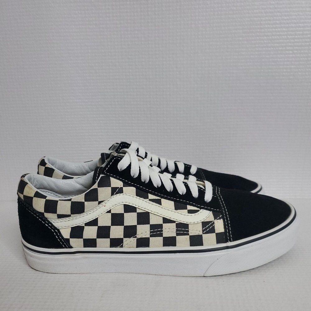 Vans Ward Checkered Black/White Lace Up Skate Shoes M… - Gem